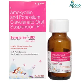 Sensiclav Bd 228.5 mg Dry Syrup | Uses, Side Effects, Price | Apollo ...