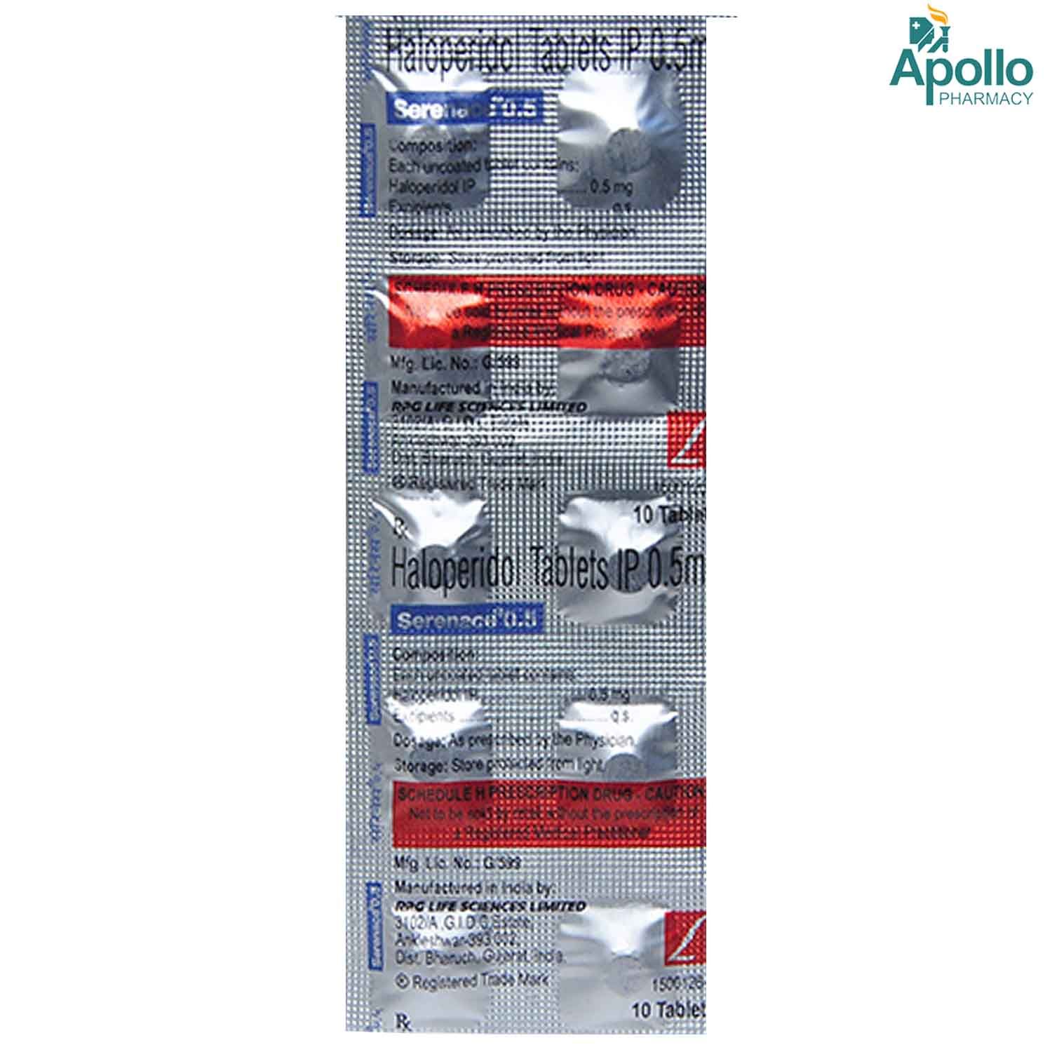 SERENACE 0.5MG TABLET Price, Uses, Side Effects, Composition - Apollo ...