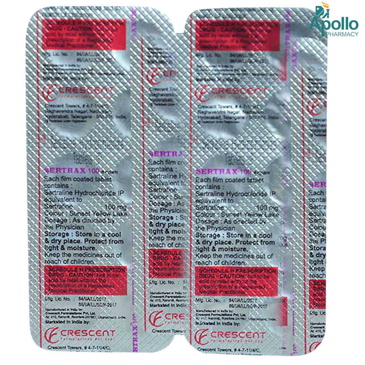 SERTRAX 100MG TABLET Price, Uses, Side Effects, Composition - Apollo ...