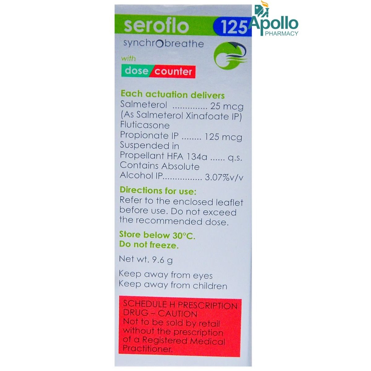Seroflo 125 Synchrobreathe 120 mdi | Uses, Side Effects, Price | Apollo ...