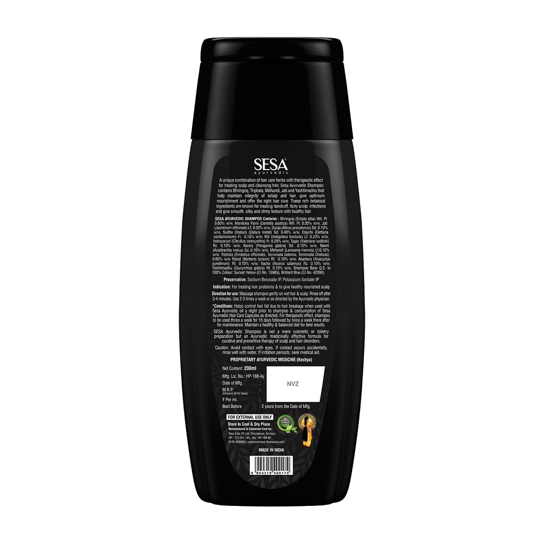 Sesa Ayurvedic Medicinal Hair Fall Control Shampoo, 200 ml Price, Uses ...