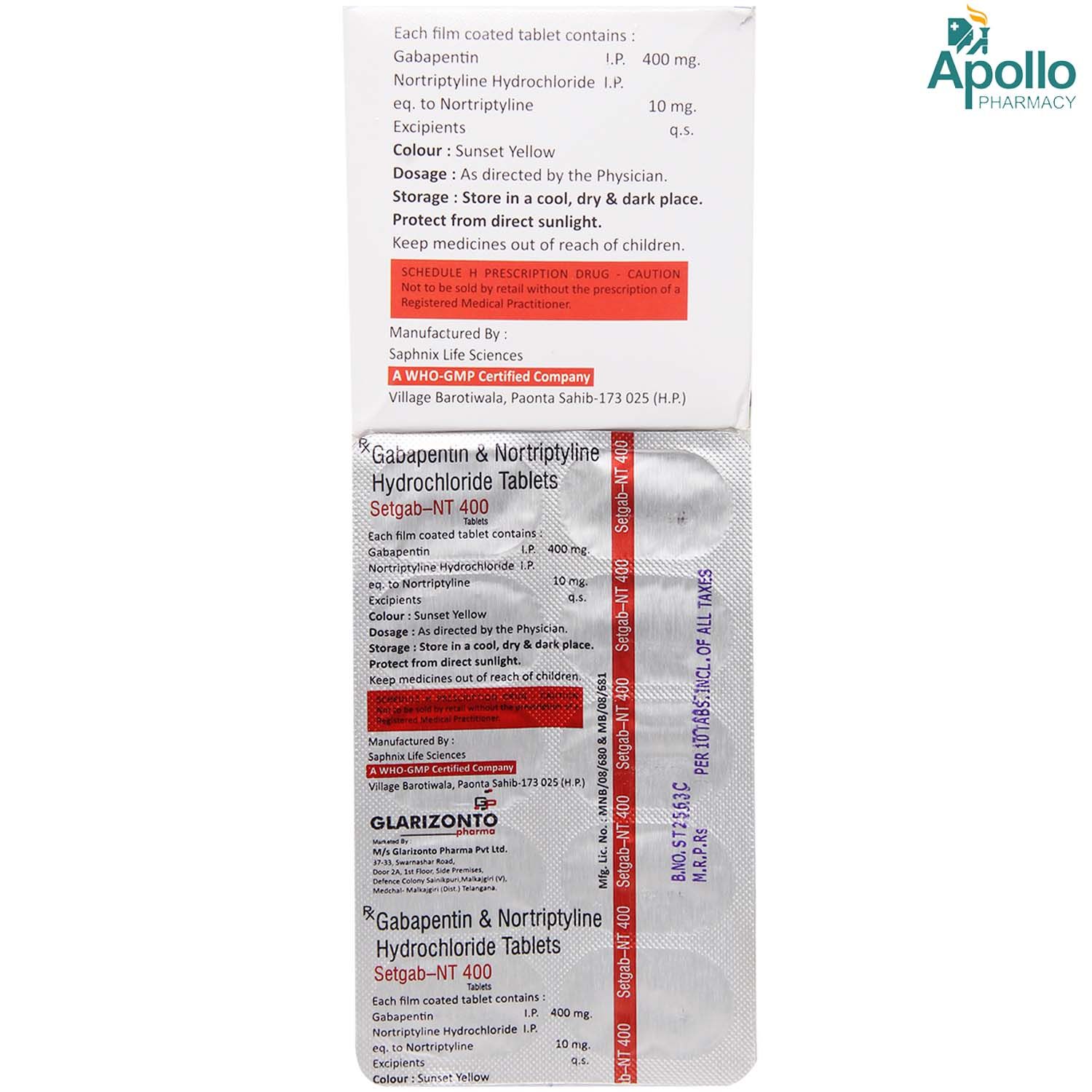 Setgab NT 400 Tablet 10's Price, Uses, Side Effects, Composition ...