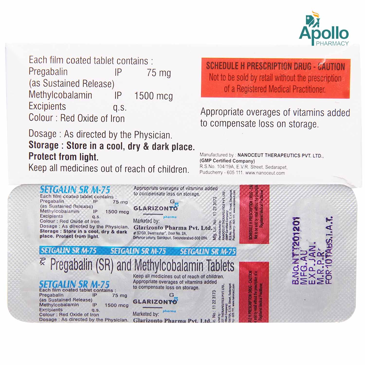 Setgalin SR M 75 Tablet 10's Price, Uses, Side Effects, Composition ...