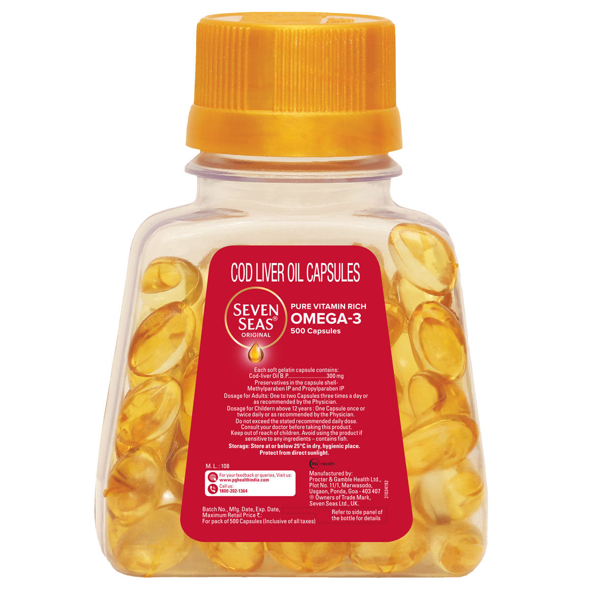 Buy Sevenseas Original Cod-Liver Oil Capsule | 19 Minutes Delivery ...
