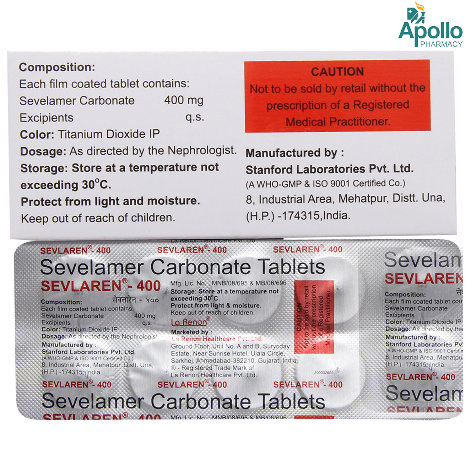 Sevlaren-400 Tablet 10's Price, Uses, Side Effects, Composition ...