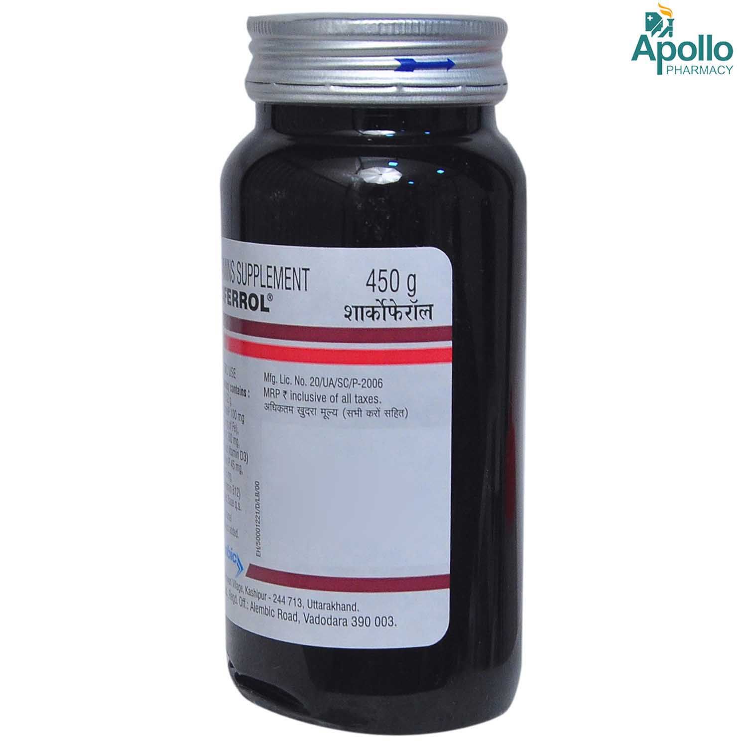 Sharkoferrol Syrup 450 gm Price, Uses, Side Effects, Composition ...