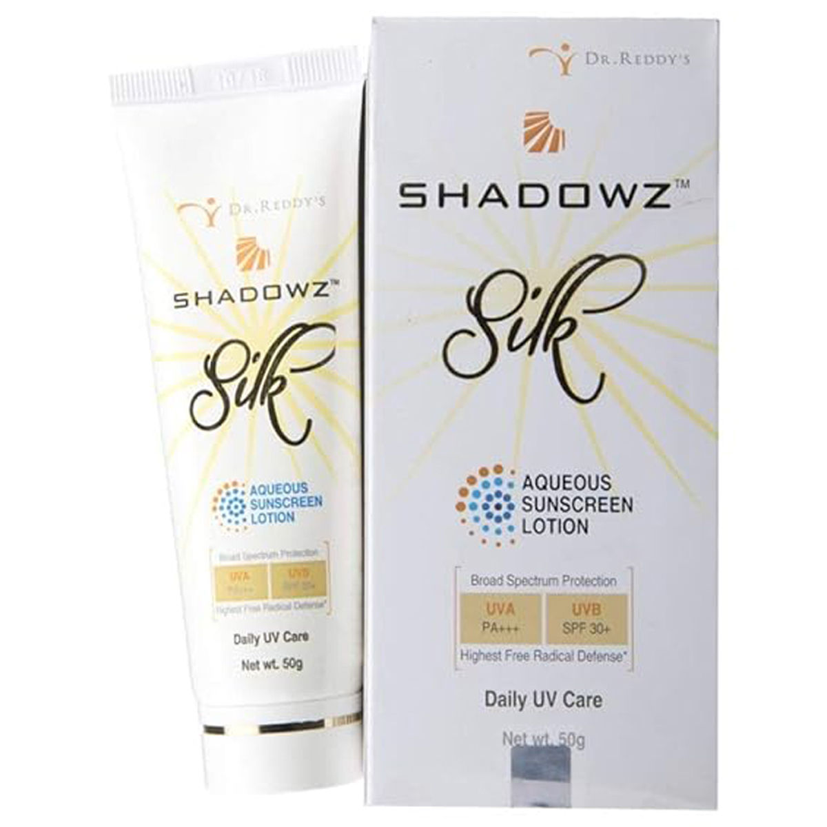 Buy Shadowz Silk Sunscreen Lotion SPF 30+ PA+++, 50 gm | 19 Minutes ...