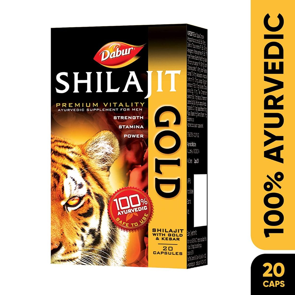 Dabur Shilajit Gold, 20 Capsules Price, Uses, Side Effects, Composition - Apollo Pharmacy