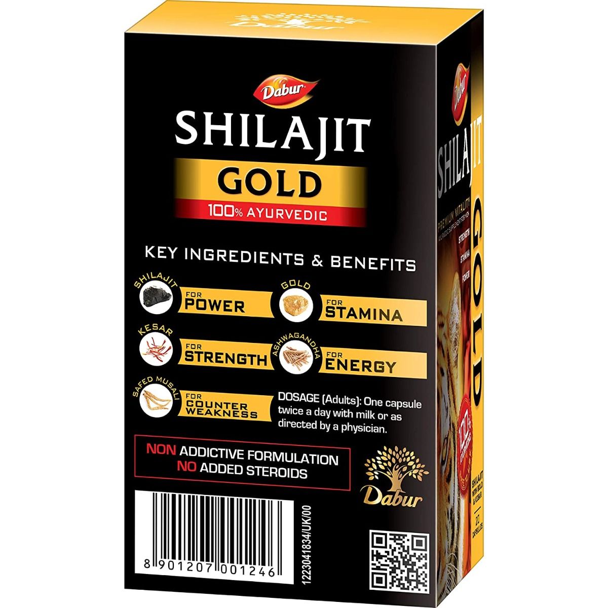 Dabur Shilajit Gold, 20 Capsules Price, Uses, Side Effects, Composition - Apollo Pharmacy