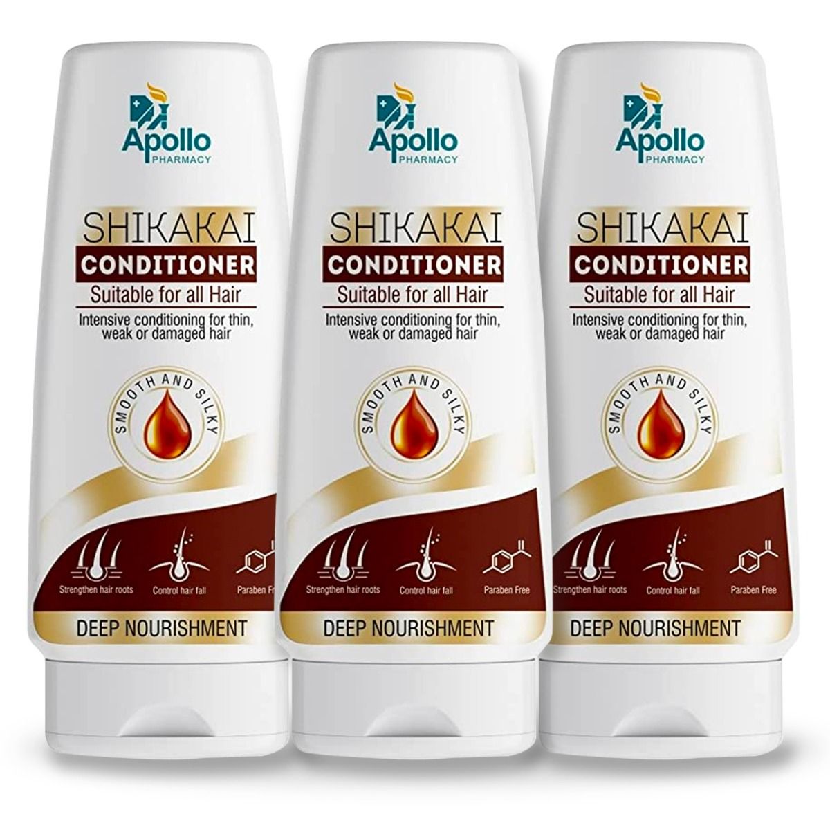 Apollo Pharmacy Shikakai Conditioner, 300 ml (3x100 ml) Price, Uses ...