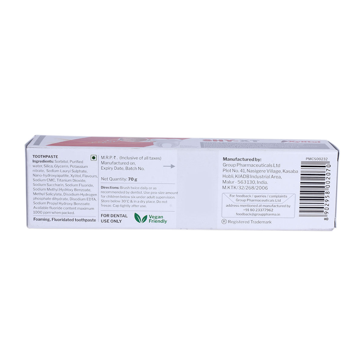 Shy-Xt Toothpaste 70g Price, Uses, Side Effects, Composition - Apollo ...