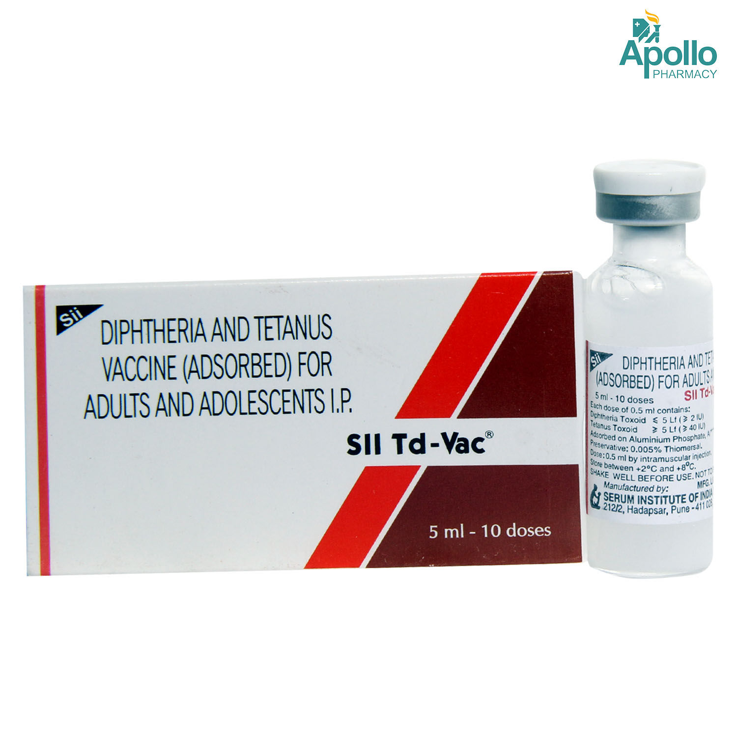 Sii Td-Vac Vaccine 5ml Price, Uses, Side Effects, Composition - Apollo ...