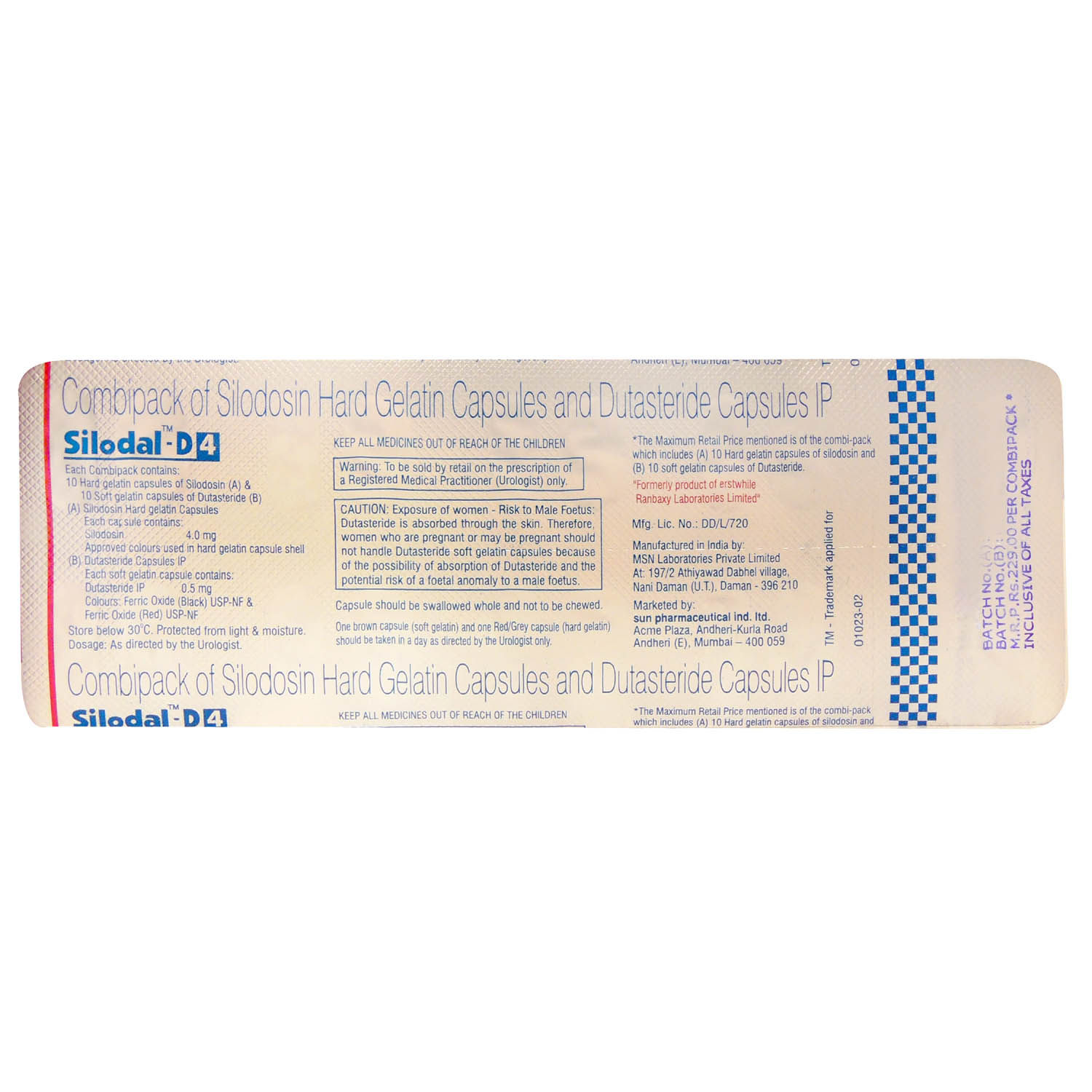 Silodal D 4 mg Capsule 10's Price, Uses, Side Effects, Composition ...