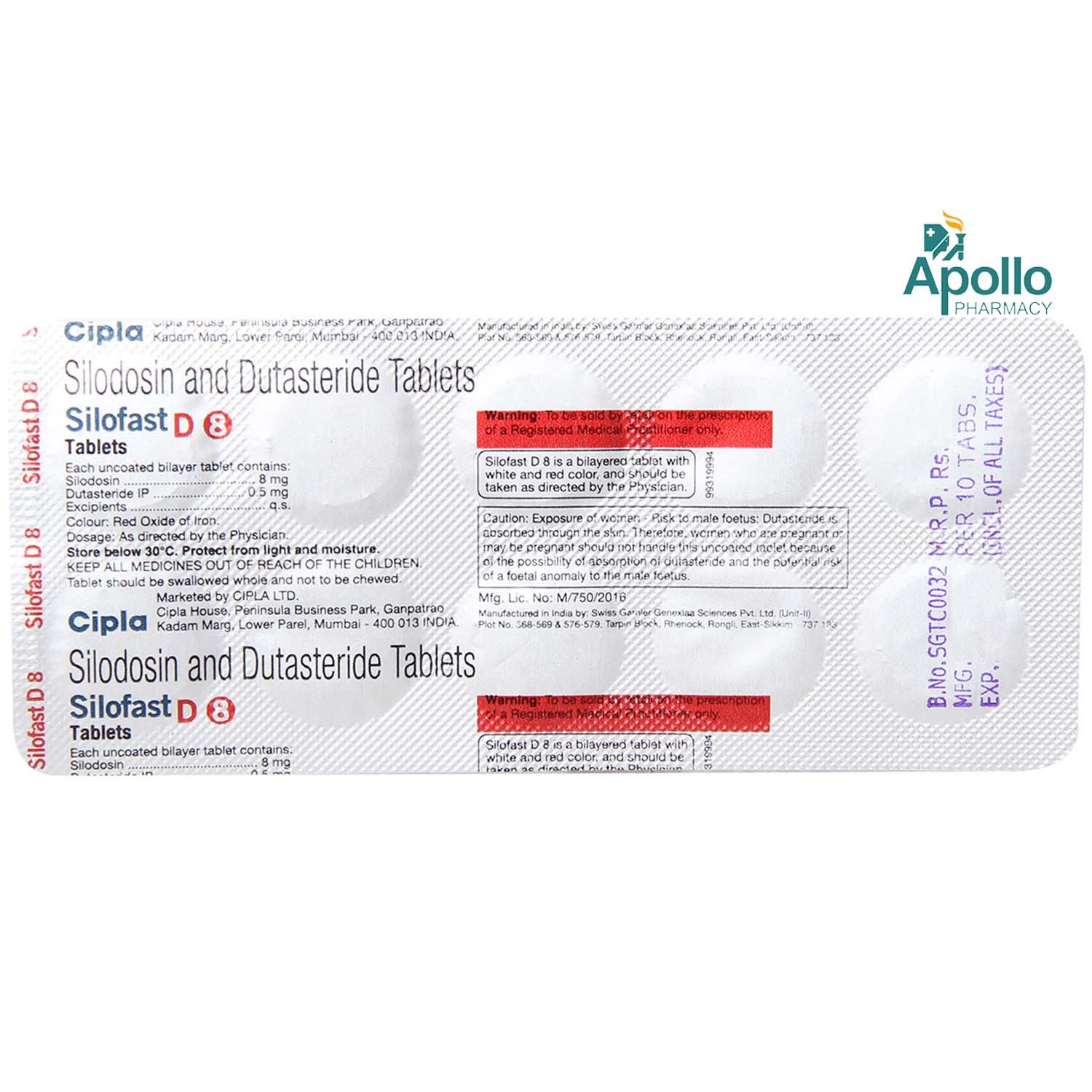 New Silofast D 8 Tablet 10's Price, Uses, Side Effects, Composition ...