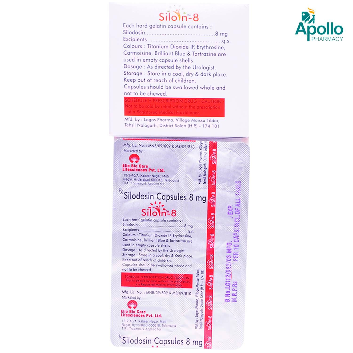 Siloin-8 Capsule 10's Price, Uses, Side Effects, Composition - Apollo ...