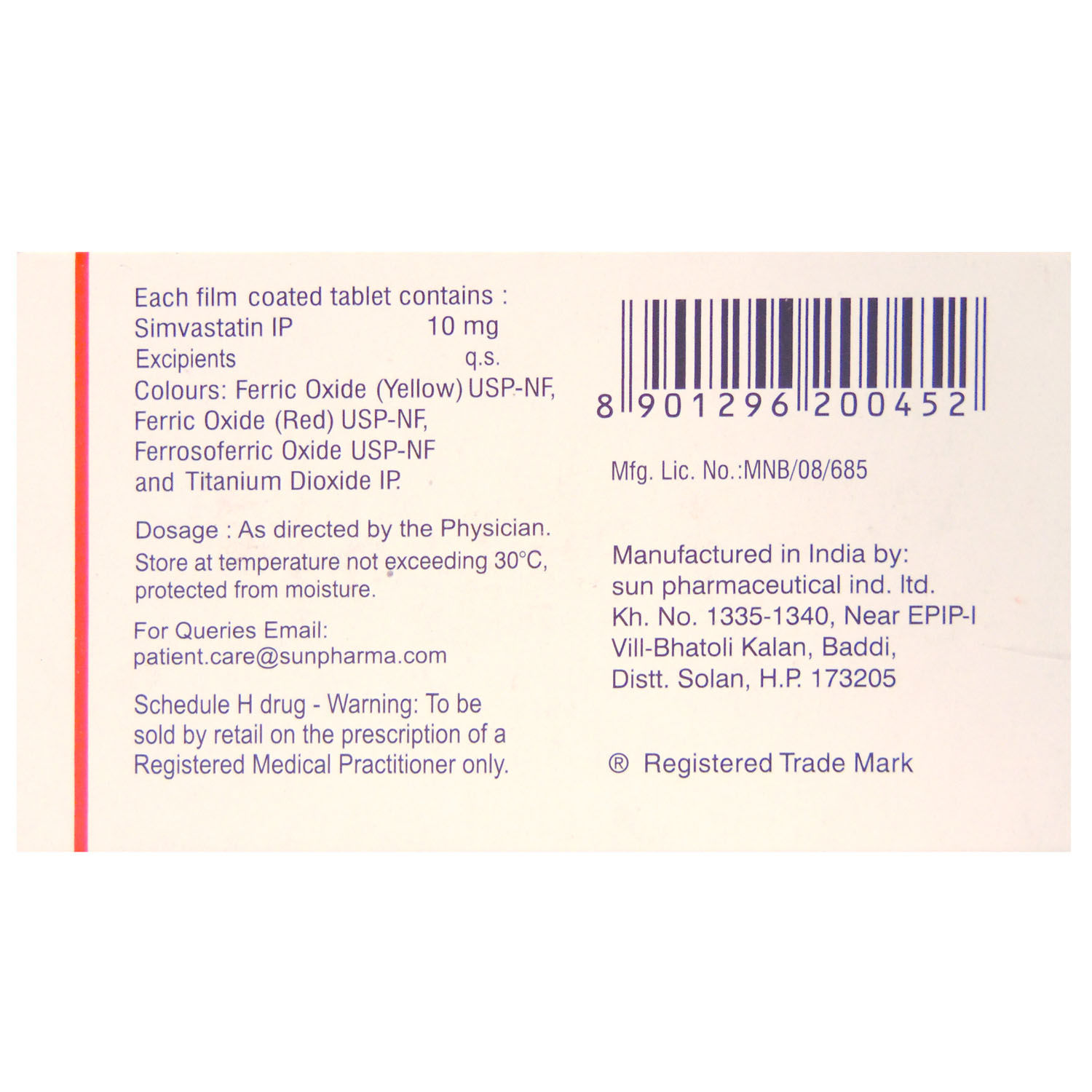 Simvotin 10 Tablet | Uses, Side Effects, Price | Apollo Pharmacy