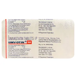 Simvotin 10 Tablet | Uses, Side Effects, Price | Apollo Pharmacy