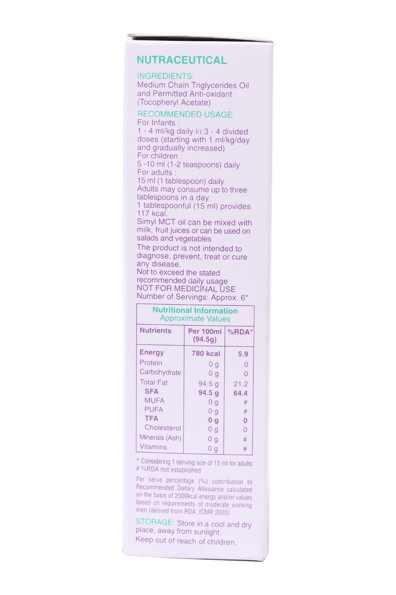 Simyl MCT Oil, 100 ml Price, Uses, Side Effects, Composition - Apollo ...