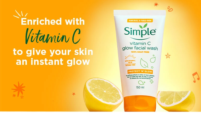 Simple Protect N Glow Vitamin C Glow Facial Wash 150 ml | With Vitamin ...