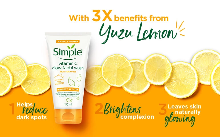 Simple Protect N Glow Vitamin C Glow Facial Wash 150 ml | With Vitamin ...