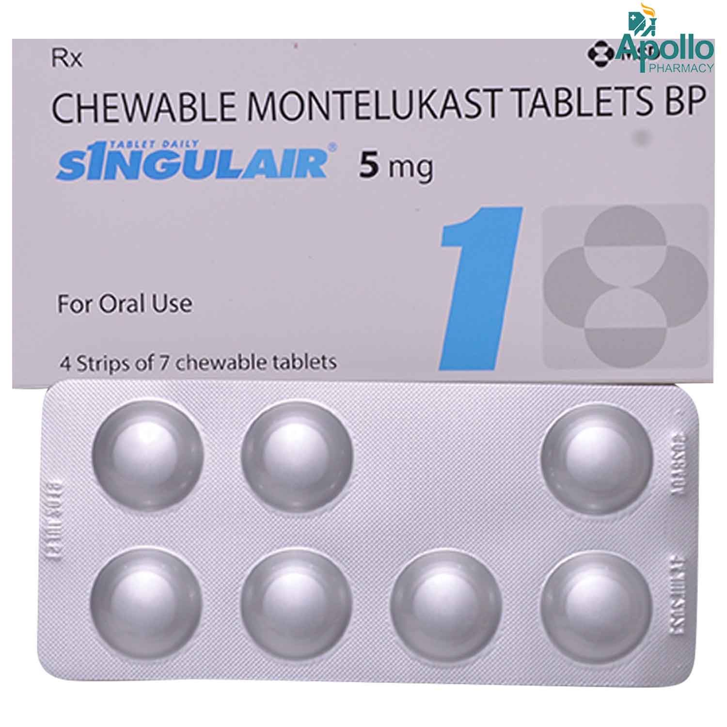 Singulair 5 Tablet | Uses, Side Effects, Price | Apollo Pharmacy