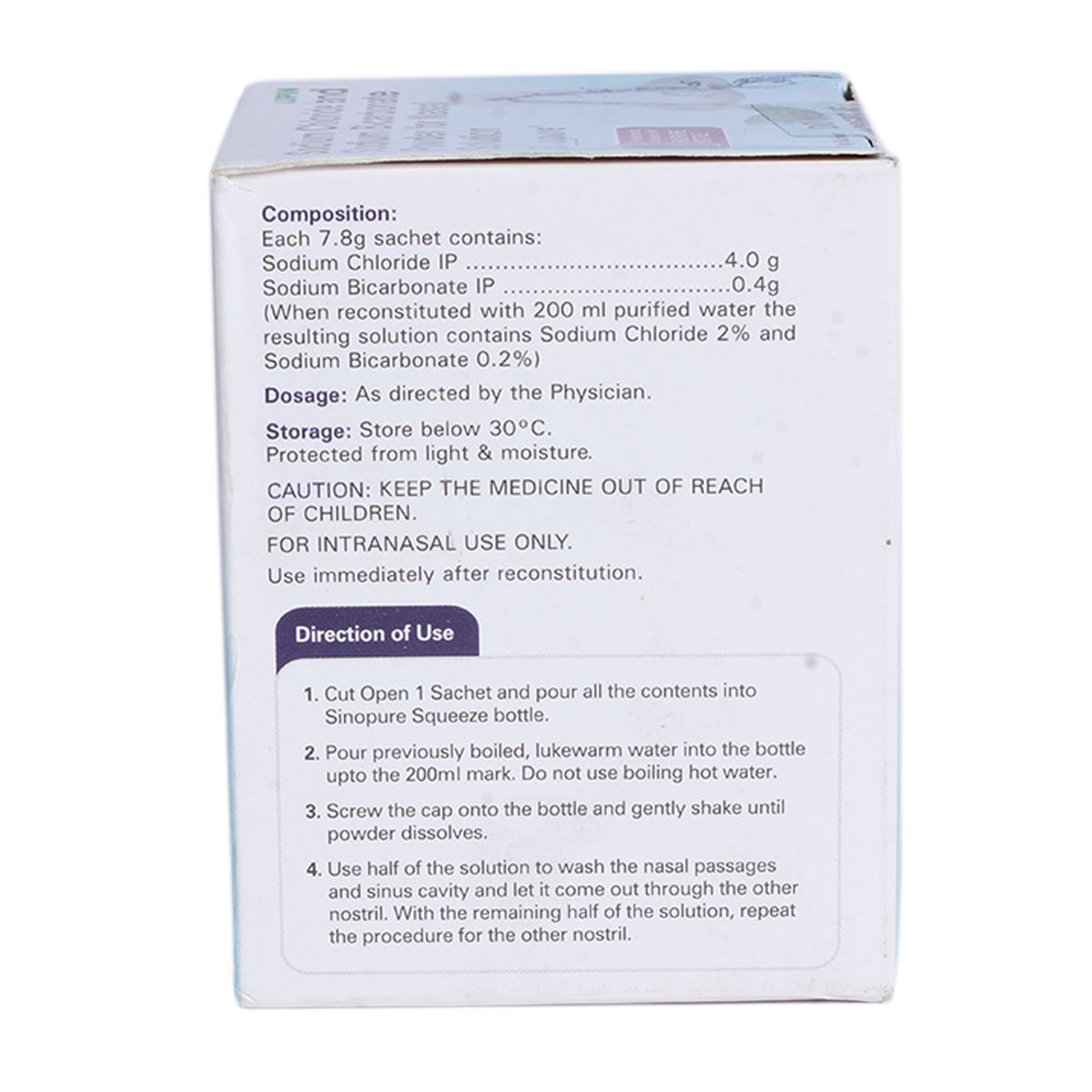 Sinopure Nasal Solution 7.8 gm Price, Uses, Side Effects, Composition ...