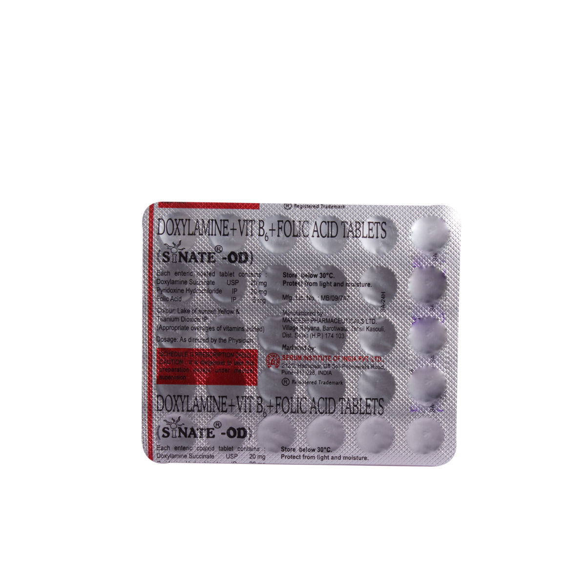 Sinate OD Tablet 30's Price, Uses, Side Effects, Composition - Apollo ...