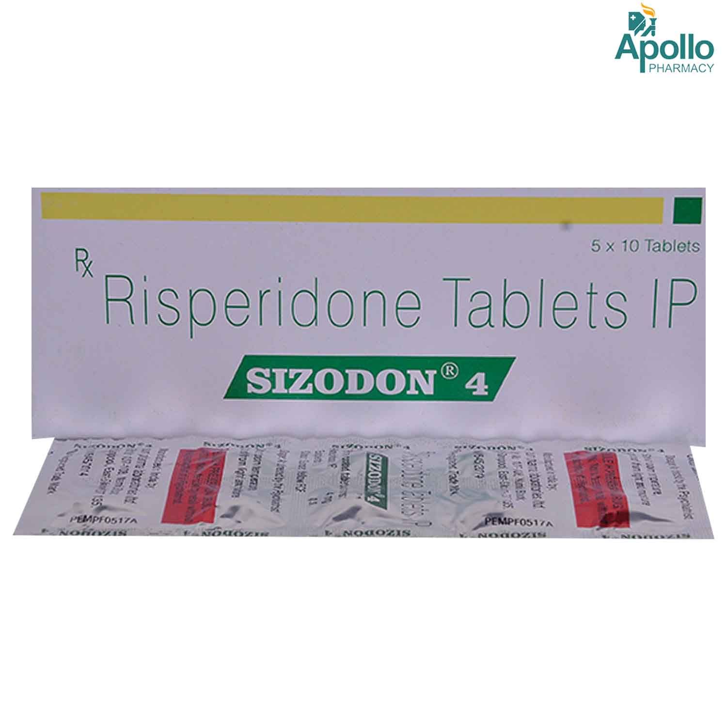 Sizodon 4 Tablet 10's Price, Uses, Side Effects, Composition - Apollo ...