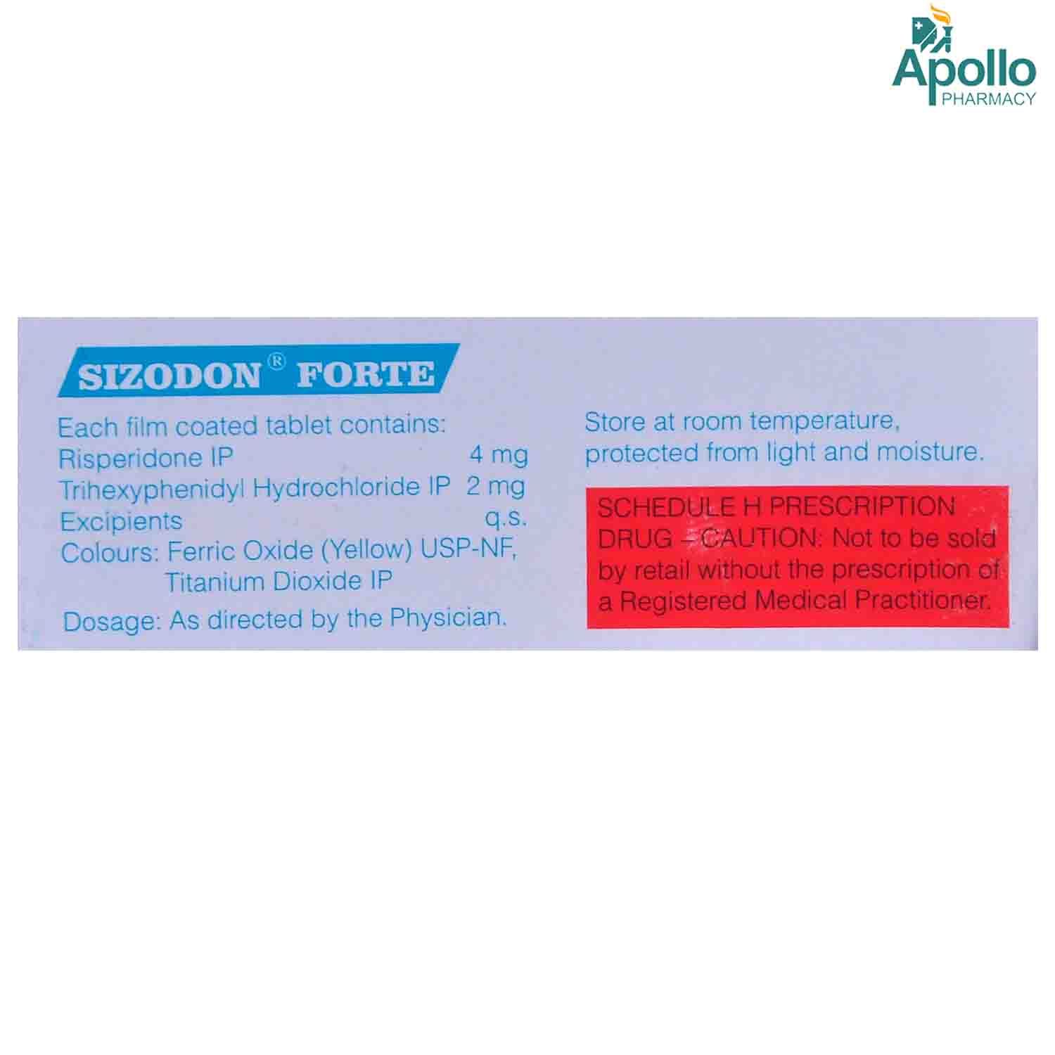 Sizodon Forte Tablet | Uses, Side Effects, Price | Apollo Pharmacy