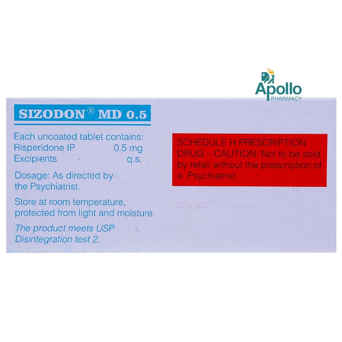 Sizodon MD 0.5 Tablet 10's Price, Uses, Side Effects, Composition ...