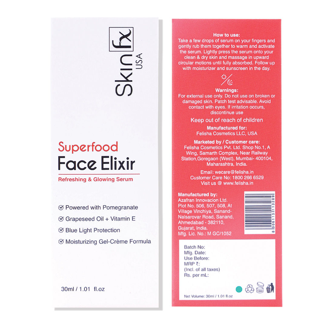 Skin Fx Face Elixir Refresh & Glowing Serum, 30 ml Price, Uses, Side ...
