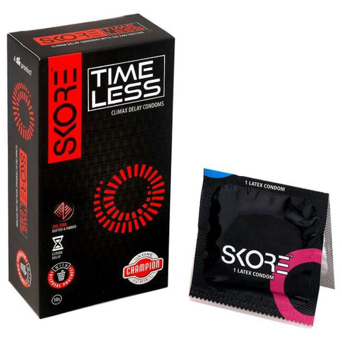 Skore Timeless Climax Delay Condoms, 10 Count Price, Uses, Side Effects ...