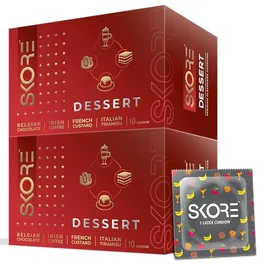 Buy Skore Dessert Condoms, 10 Count | 19 Minutes Delivery | Apollo Pharmacy