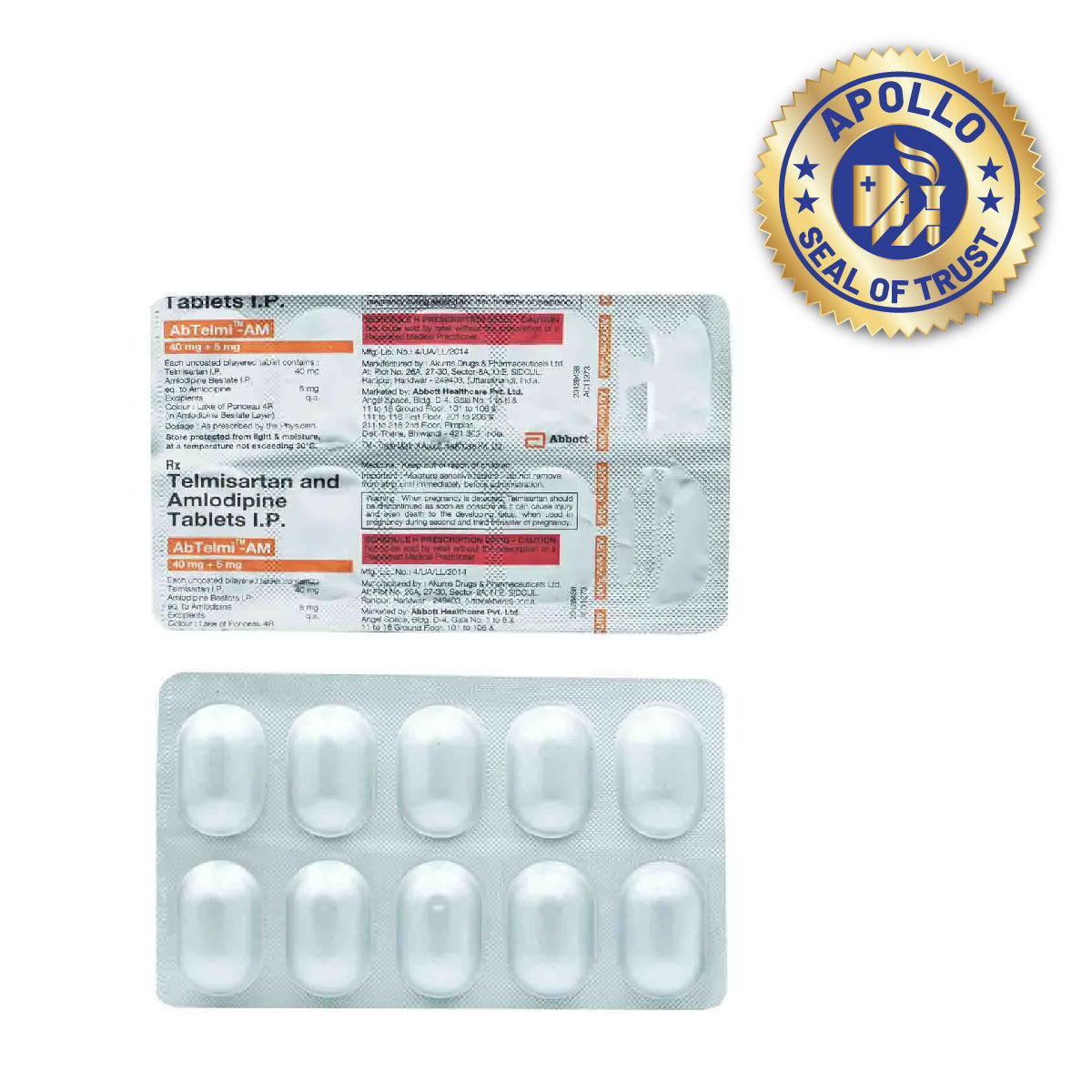 Abtelmi-Am 40/5Mg Tablet | Uses, Side Effects, Price | Apollo Pharmacy
