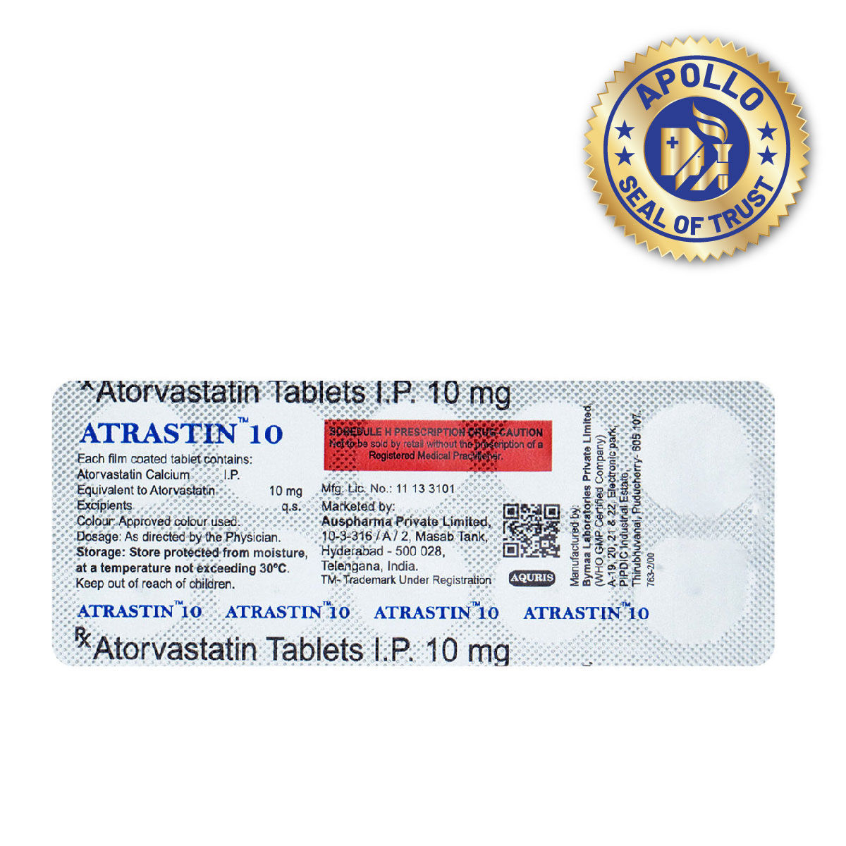 Atrastin 10 Tablet | Uses, Side Effects, Price | Apollo Pharmacy