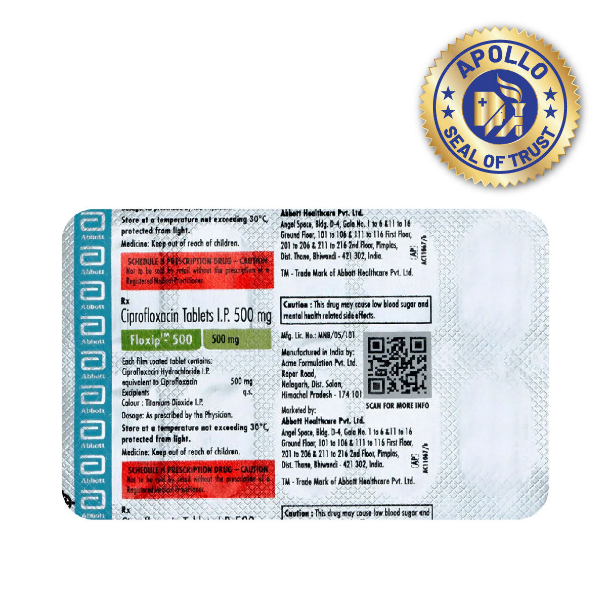 Floxip 500 mg Tablet | Uses, Side Effects, Price | Apollo Pharmacy