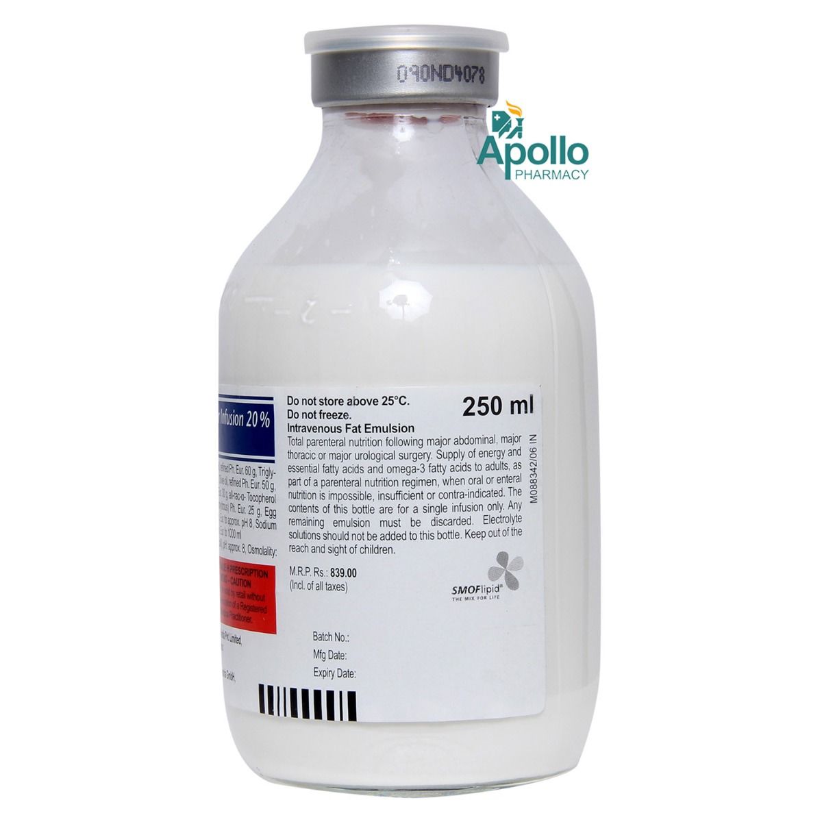 Smof Lipid 20% 250ml Price, Uses, Side Effects, Composition - Apollo ...