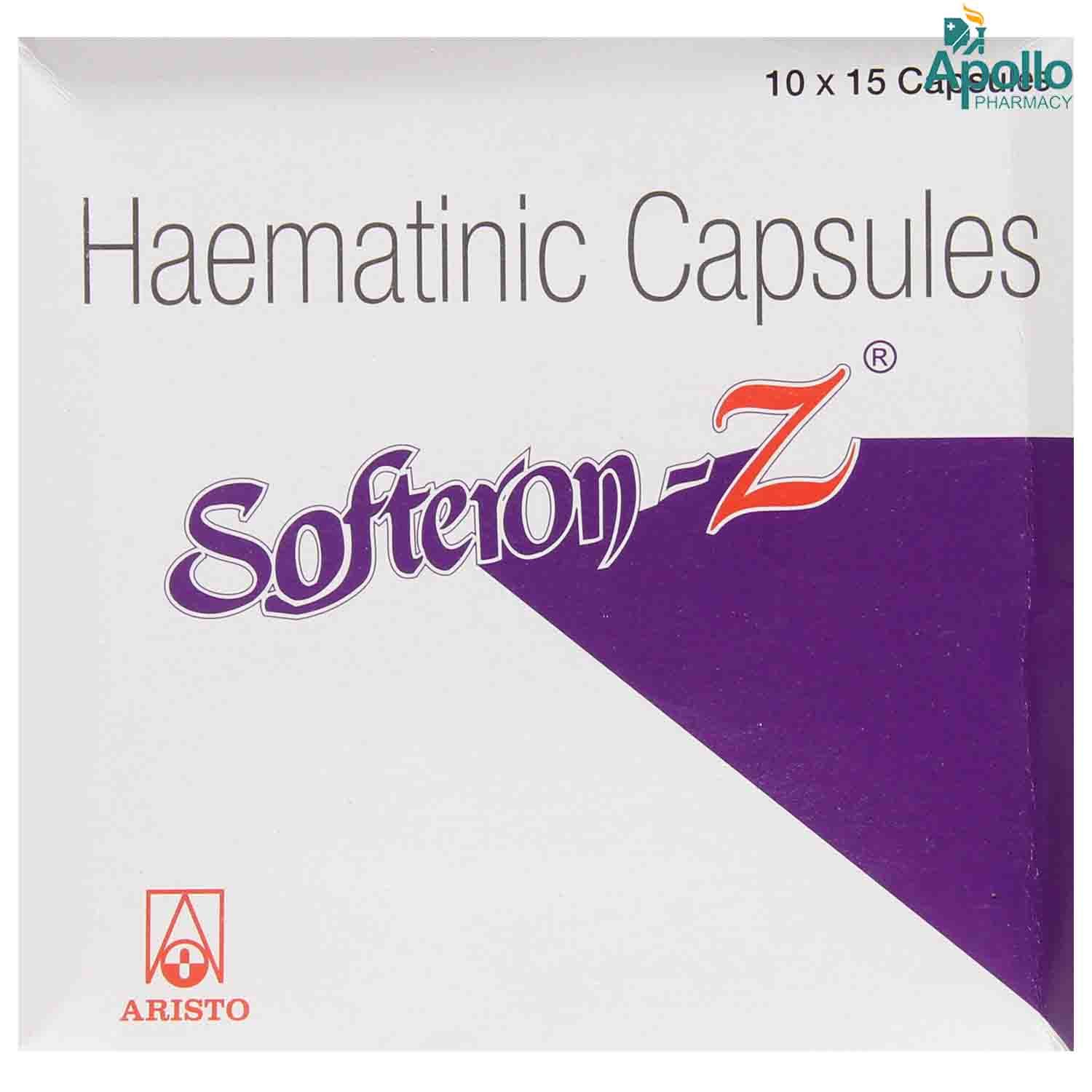 Softeron-Z Capsule 15's Price, Uses, Side Effects, Composition - Apollo ...