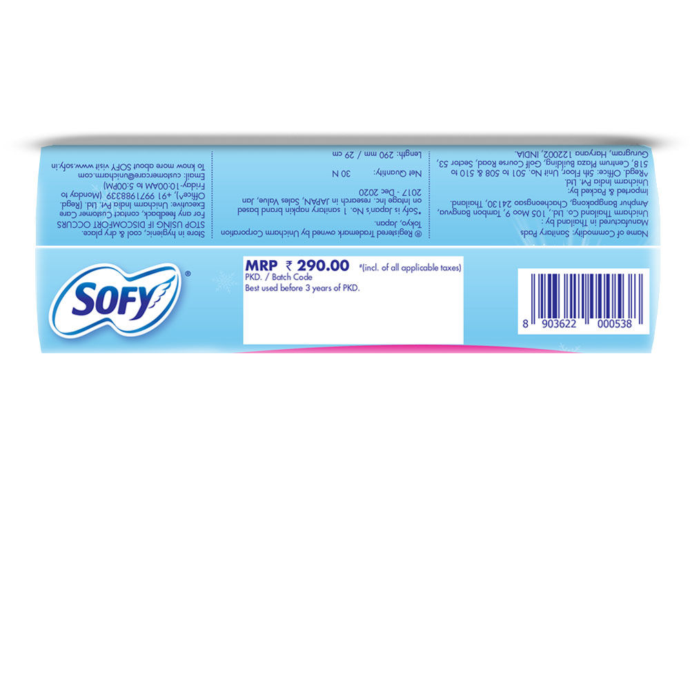 Sofy Cool Freshness Menthol Fresh Sanitary Pads XL, 30 Count Price ...
