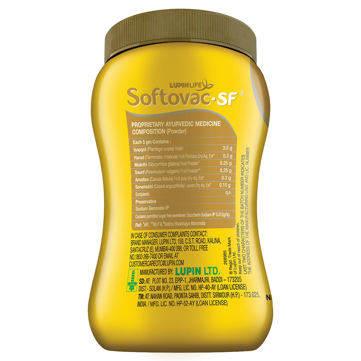 Buy Softovac-SF Sugar Free Bowel Regulator Powder, 250 gm | 19 Minutes ...