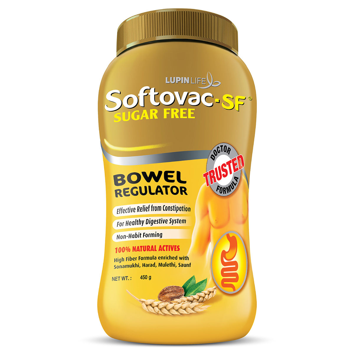 Buy Softovac-SF Sugar Free Bowel Regulator Powder, 450 gm | 19 Minutes ...