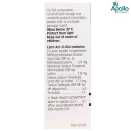 Solu Medrol 125 mg Injection 2 ml | Uses, Side Effects, Price | Apollo ...