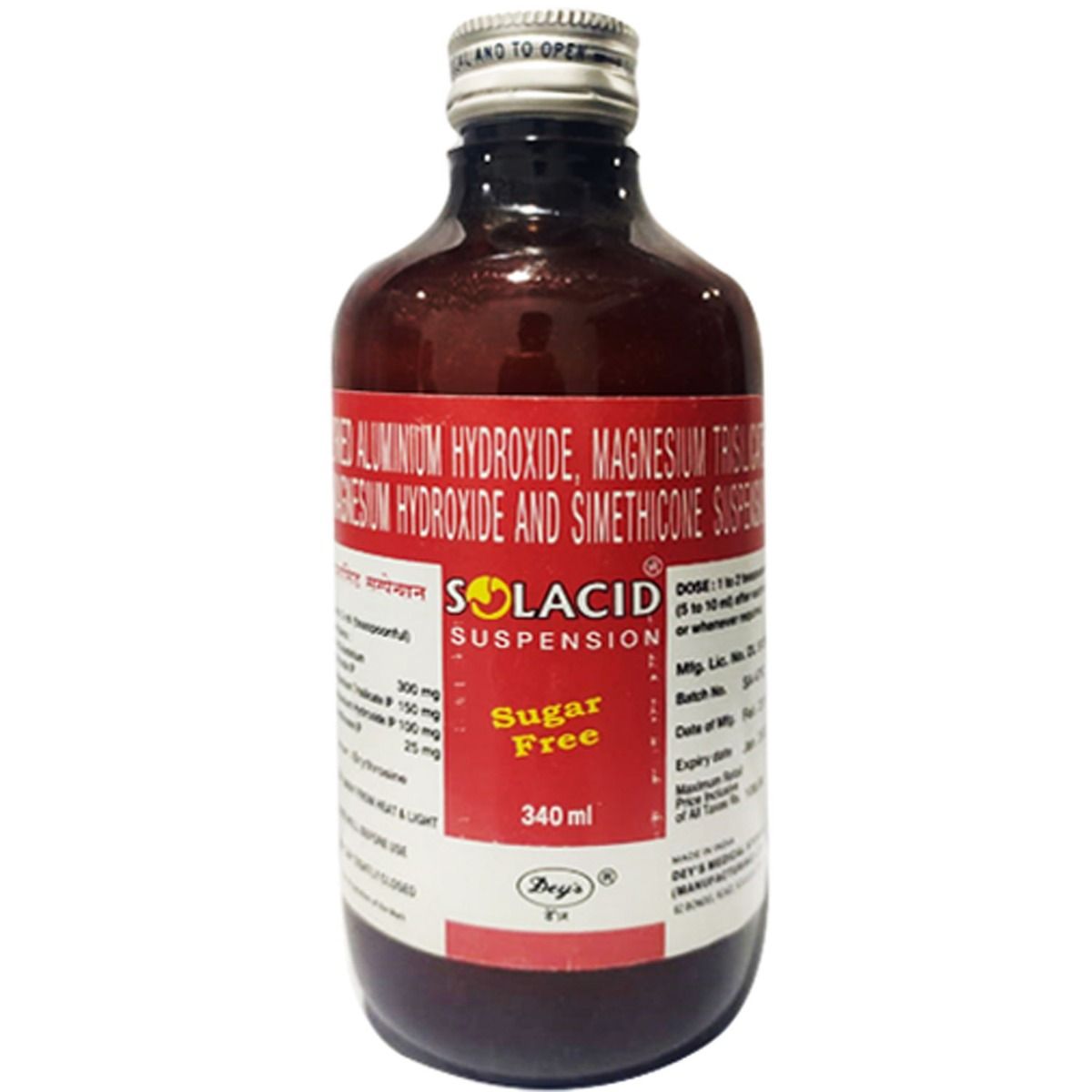 Solacid Sugar Free Suspension 340 ml Price, Uses, Side Effects ...