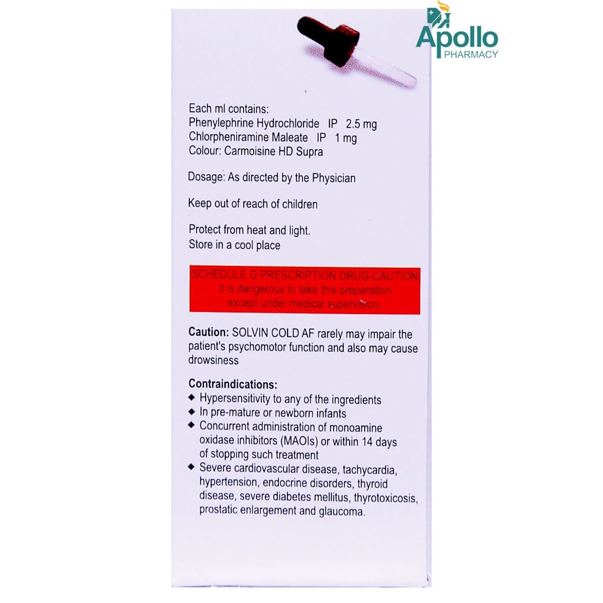 Solvin Cold AF Oral Drops 15 ml Price, Uses, Side Effects, Composition ...