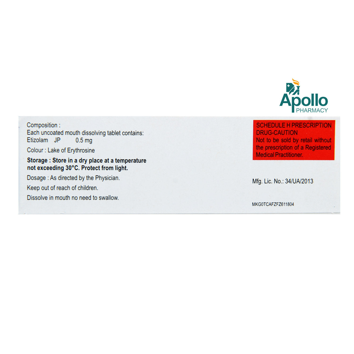Solopose-0.5 MD Tablet | Uses, Side Effects, Price | Apollo Pharmacy