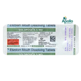 Solopose-0.5 MD Tablet | Uses, Side Effects, Price | Apollo Pharmacy