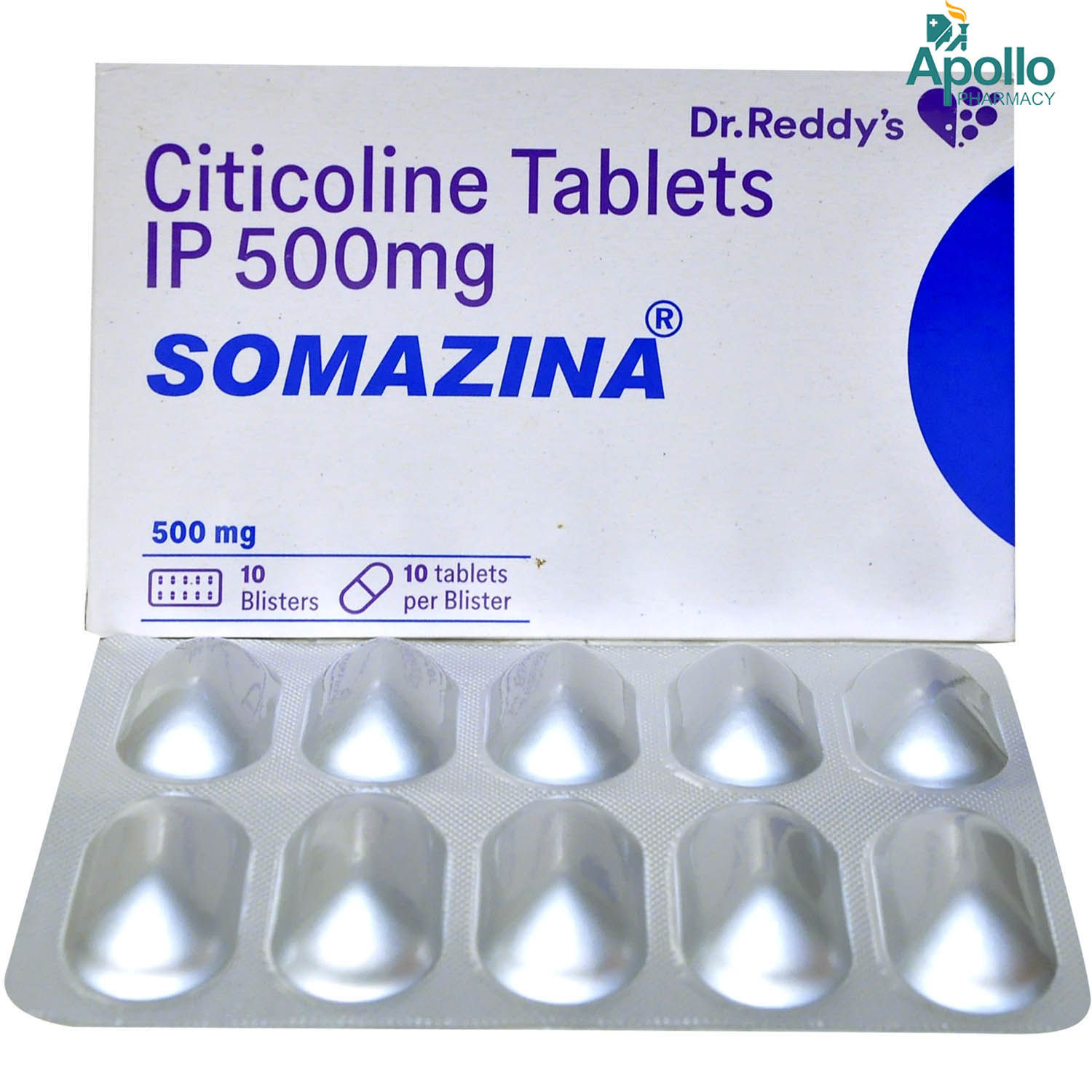 Somazina 500 mg Tablet 10's Price, Uses, Side Effects, Composition ...