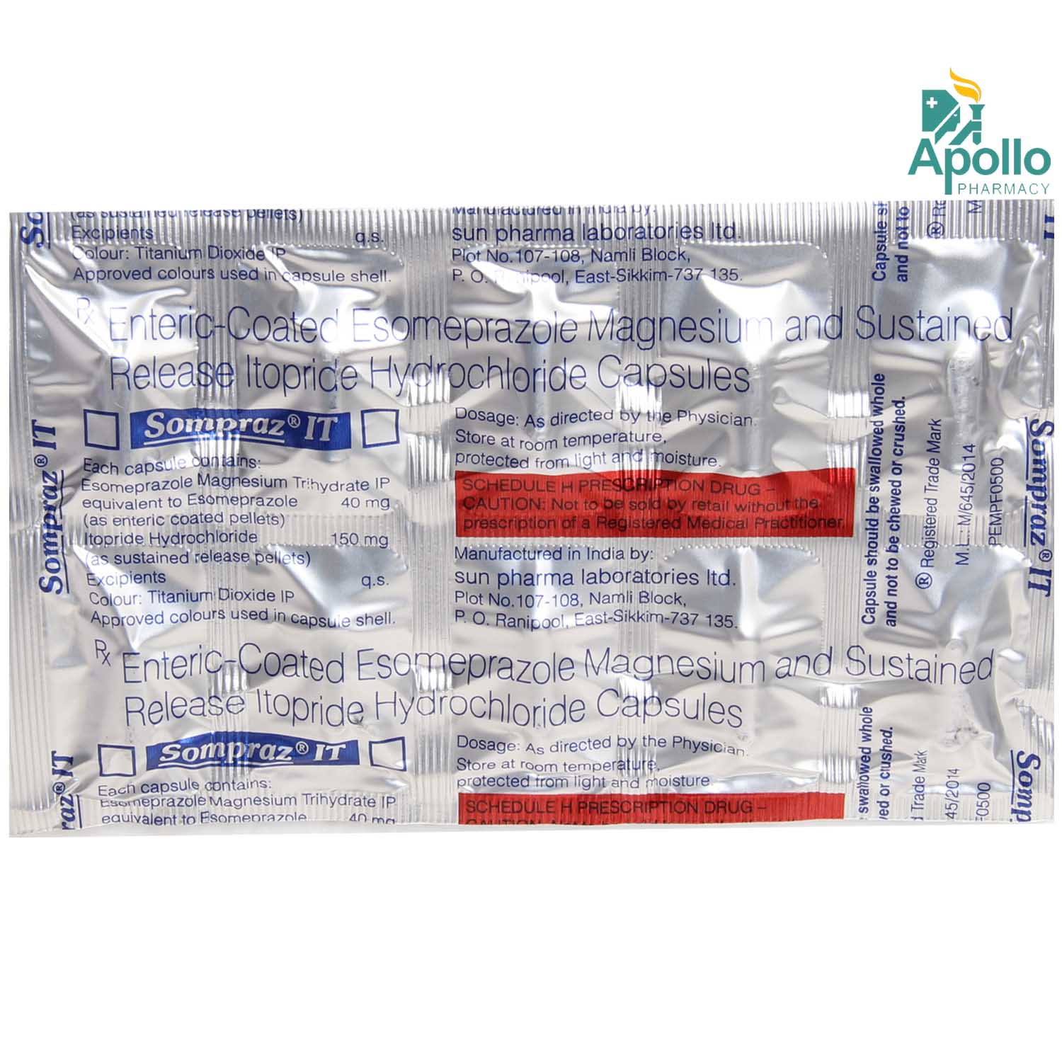 Sompraz IT Capsule 10's Price, Uses, Side Effects, Composition - Apollo ...