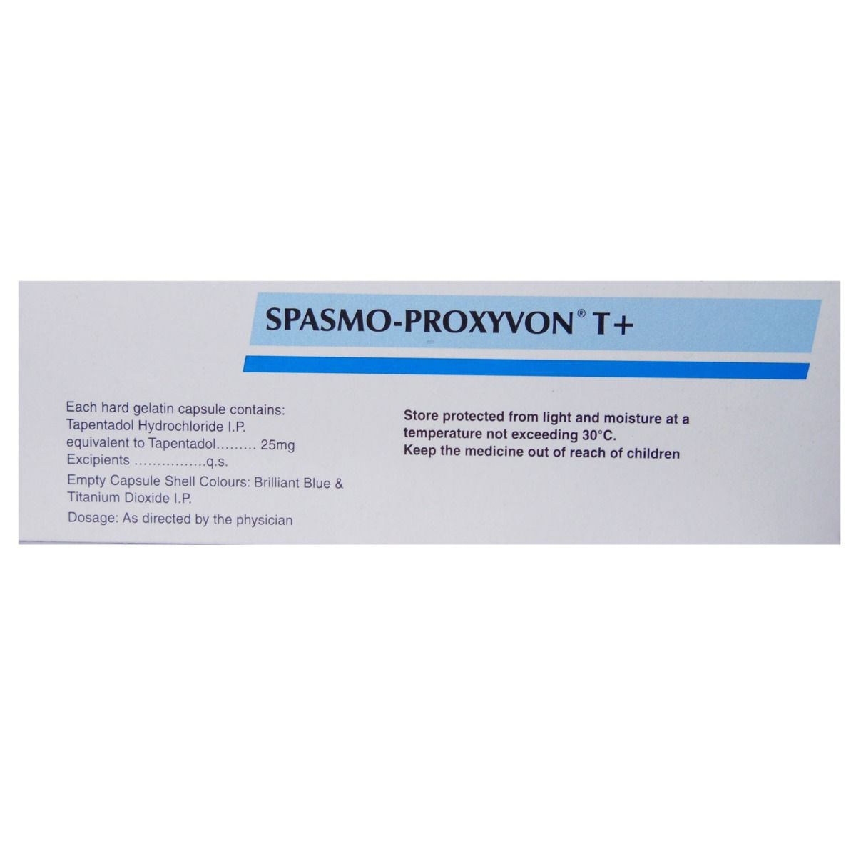 Spasmo Proxyvon T+ 25 mg Capsule | Uses, Side Effects, Price | Apollo ...