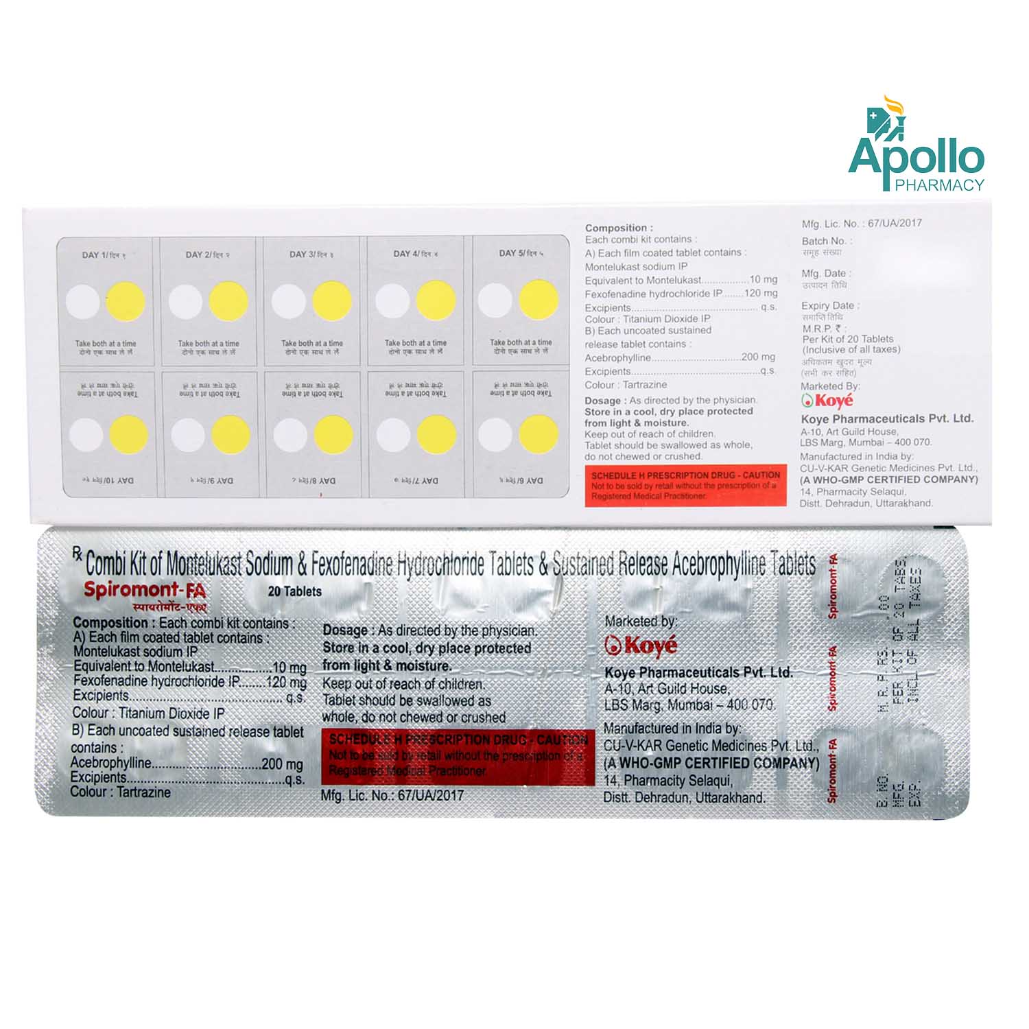 Spiromont Fa Tablet 10's Price, Uses, Side Effects, Composition ...